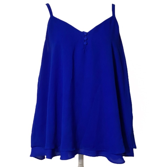 torrid | Tops | Torrid Electric Blue Flowy Blouse | Poshmark